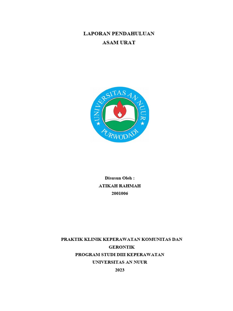 Penyakit Asam Urat: Konsep dan Klasifikasi | PDF