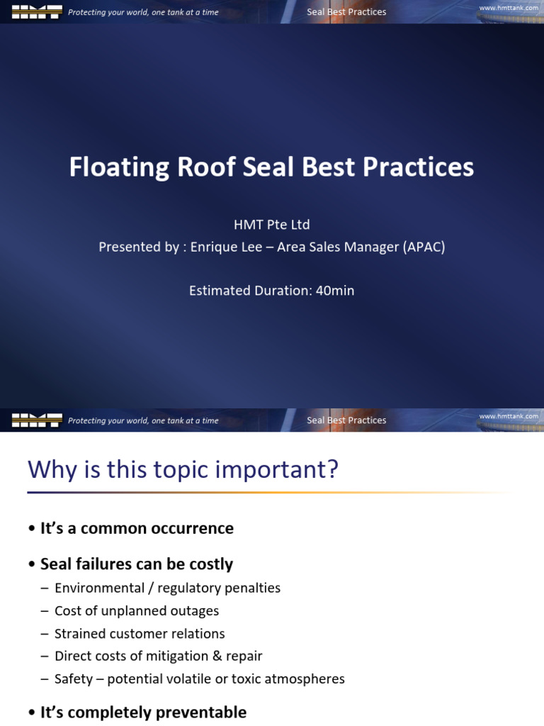 Aboveground Atmospheric Storage Tank - Floating Roof Seal Best ... Aboveground Atmospheric Storage Tank - Floating Roof Seal Best ...