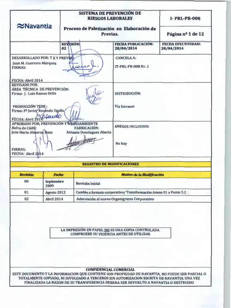 I PRL PR 008 Rv02 Proceso de paletizaciónTEP | PDF | Tecnología e ingeniería