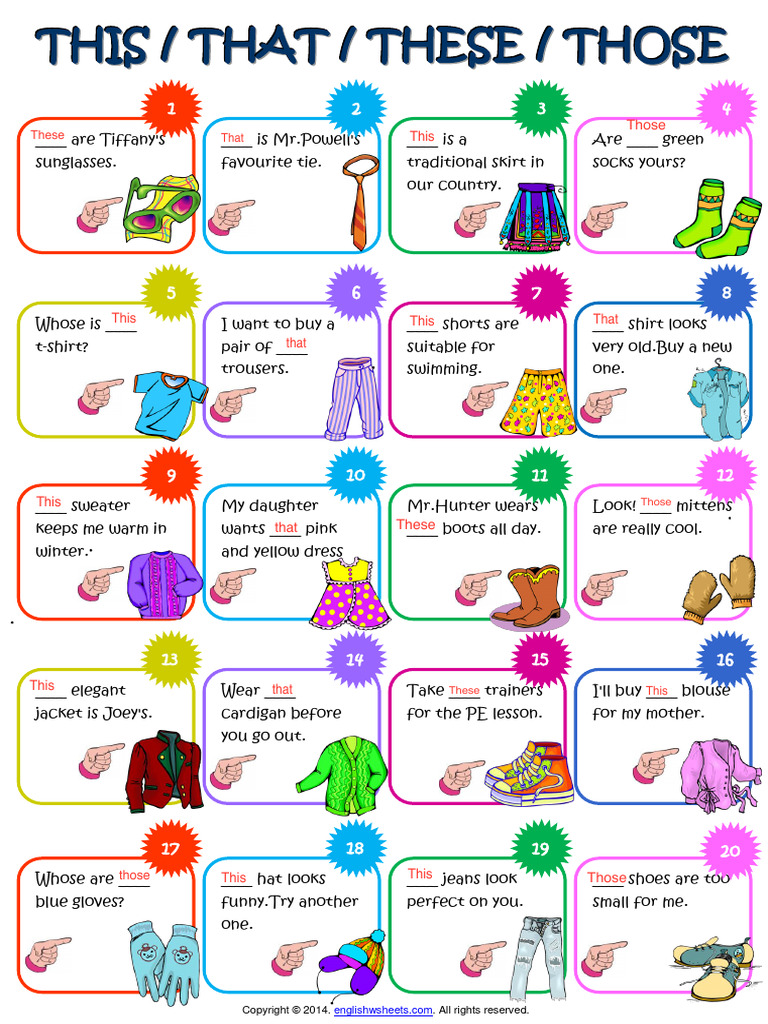 VeronicaAlejandraCarrilloGil - Demonstratives This That These Those Esl ...