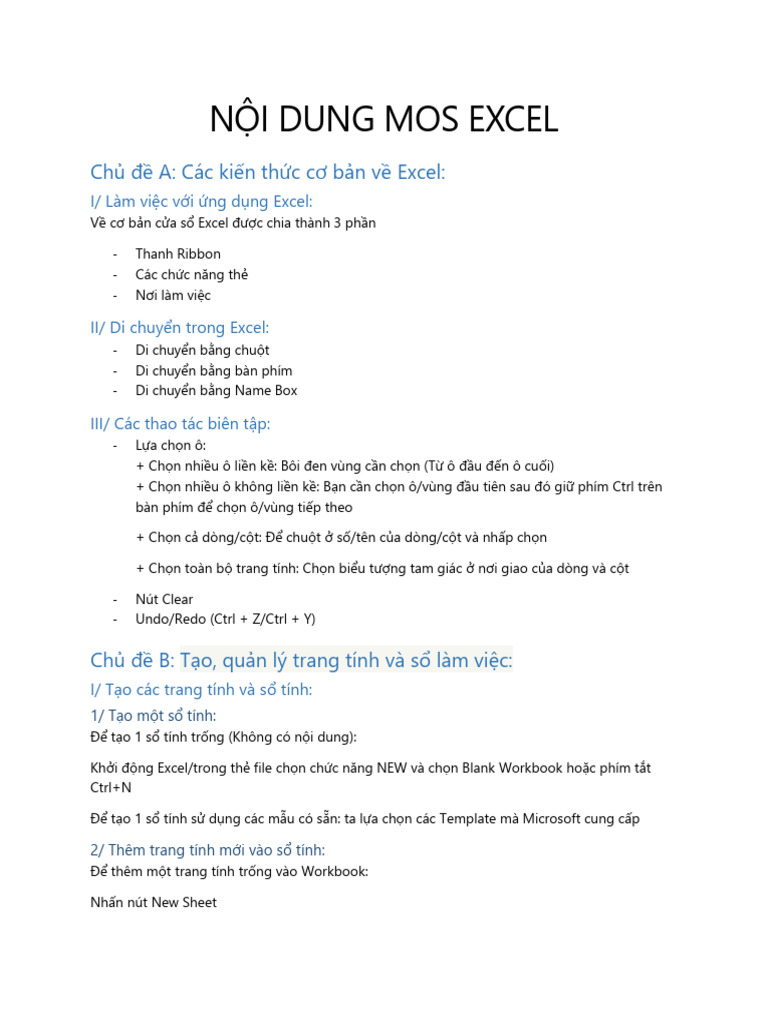 Mos Excel 2019 | PDF