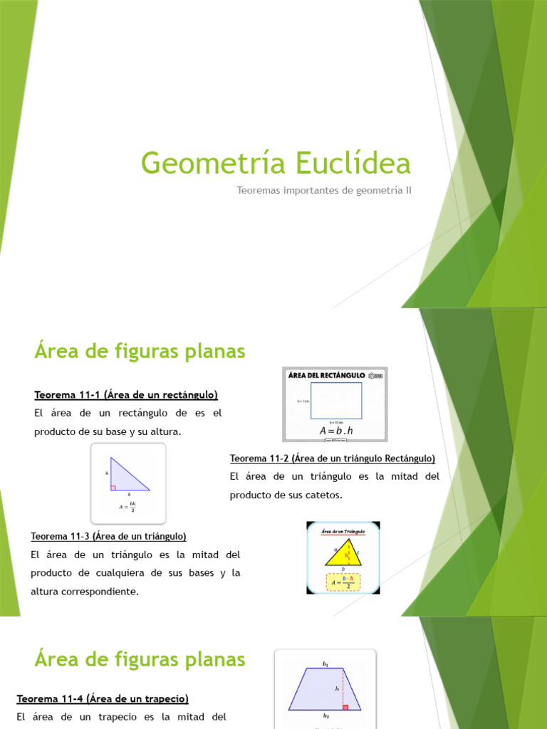 Geometría Euclídea | PDF | Triángulo | Rectángulo