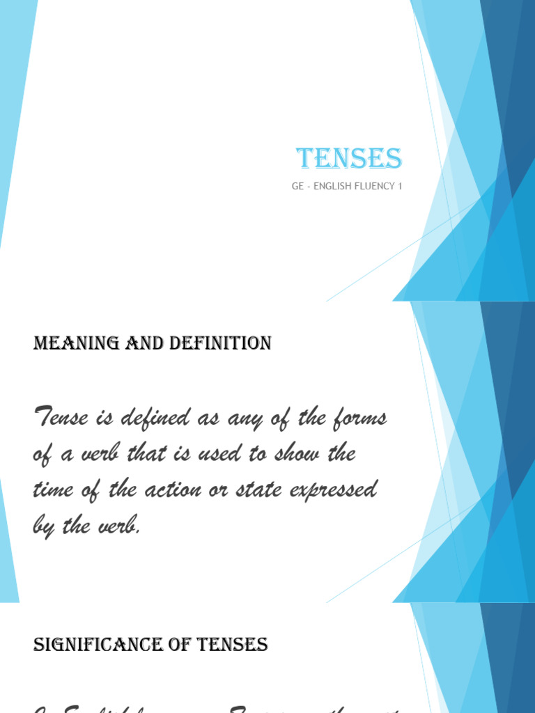 Ge Presentation | Download Free PDF | Grammatical Tense | Language Mechanics