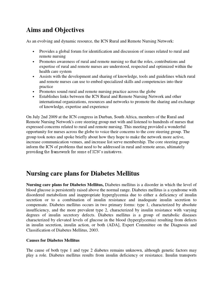 Aims and Objectives | PDF | Diabetes Mellitus Type 2 | Diabetes Mellitus