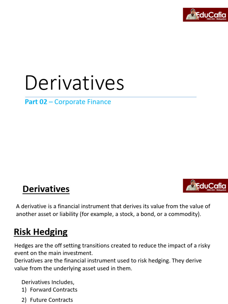Derivatives 1 | Download Free PDF | Derivative (Finance) | Futures Contract