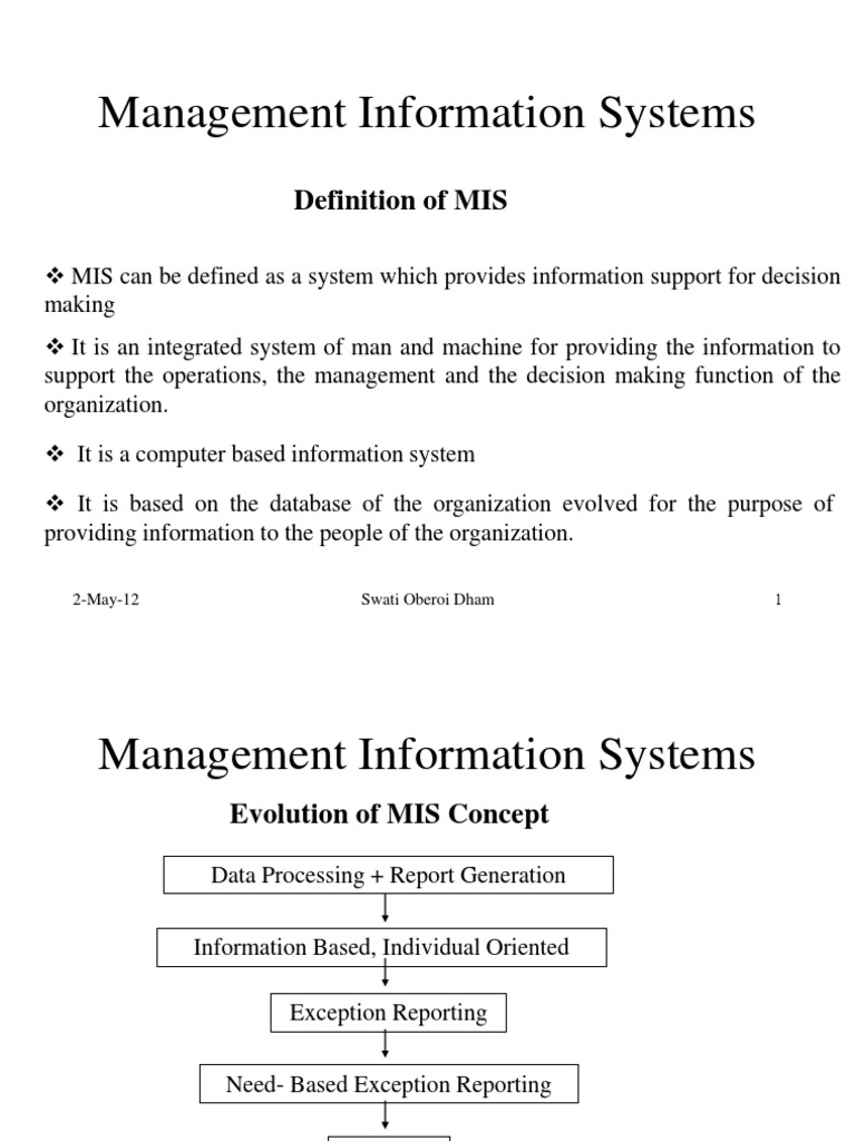 Management Information System Support