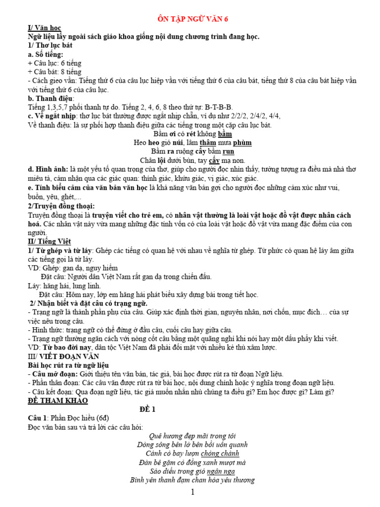 456 Đề ôn thi HK1 | PDF