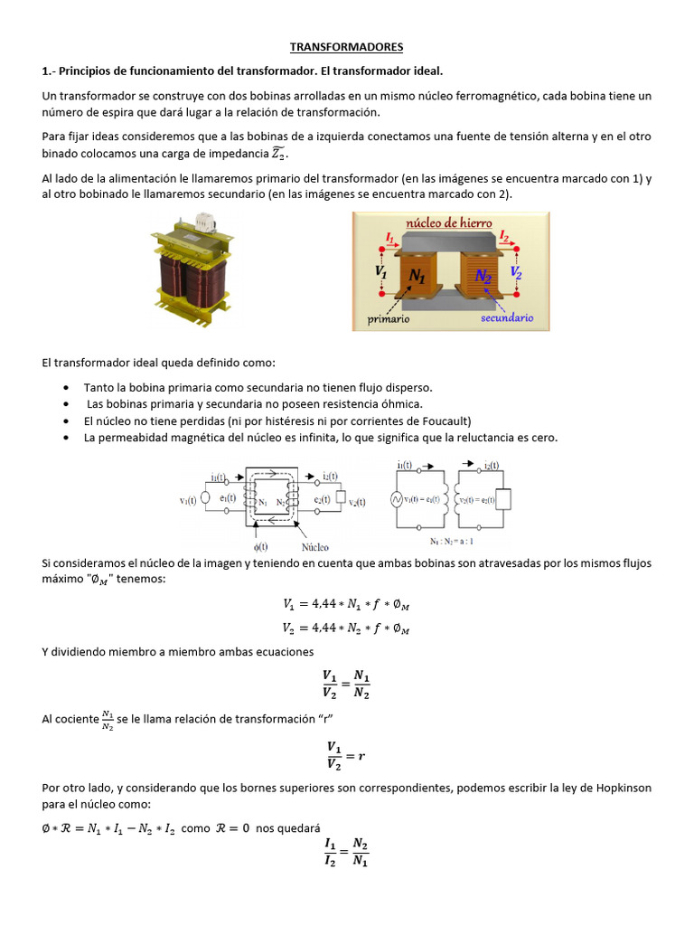 TRANSFORMADORES | PDF | Transformador | Inductor
