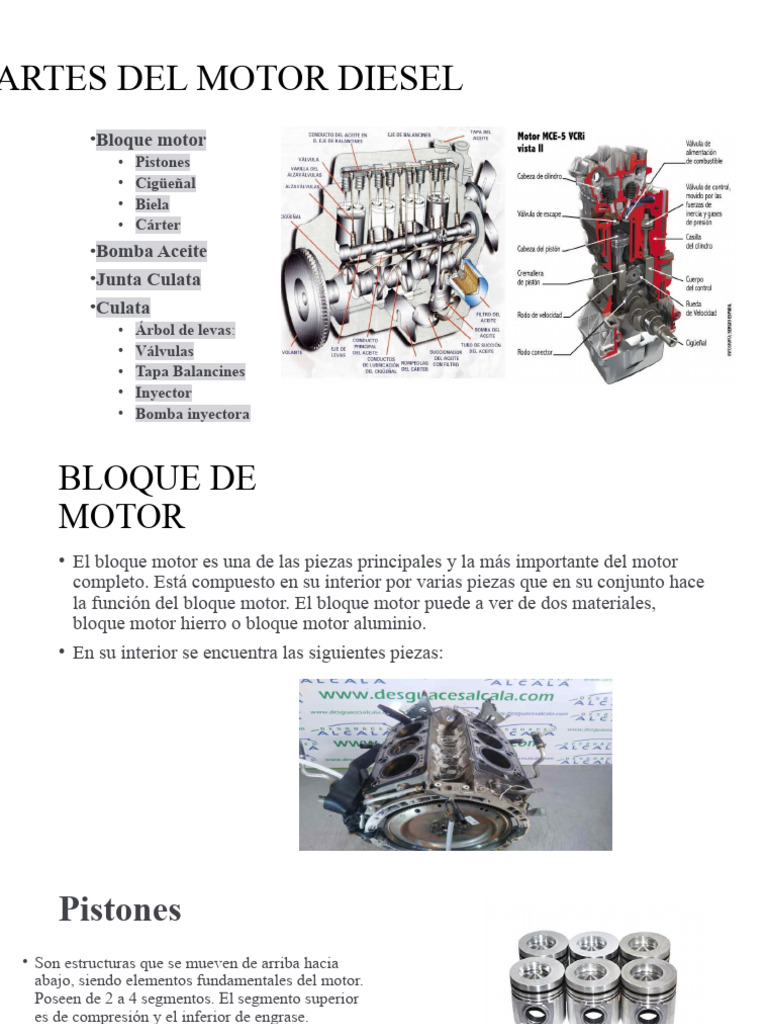 Partes Del Motor Diesel | Descargar gratis PDF | Inyección de ...