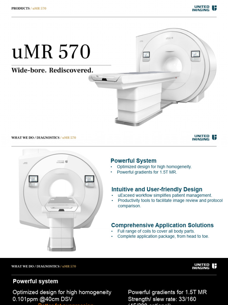 uMR 570: Advanced 1.5T MRI Solutions | PDF | Medical Imaging | Imaging