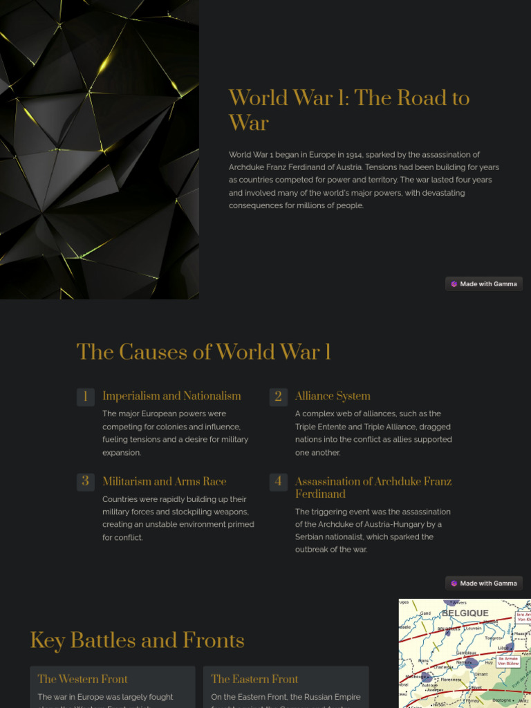 World War 1 The Road To War | PDF | World War I | Allies Of World War I