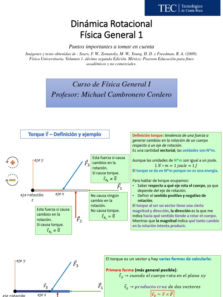 Torque y Dinámica Rotacional | PDF | Esfuerzo de torsión | Fricción