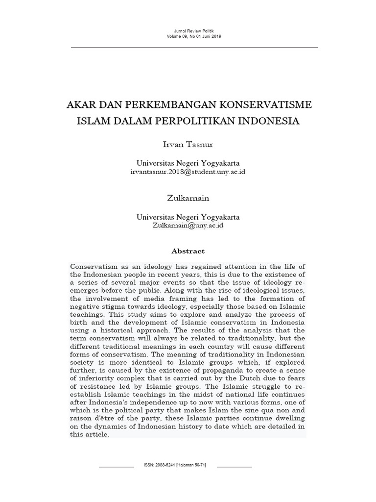 Akar Konservatisme Islam di Indonesia | PDF