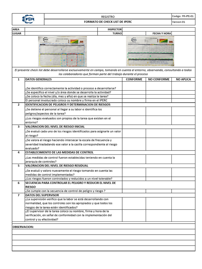 Check List IPERC | PDF | Informática