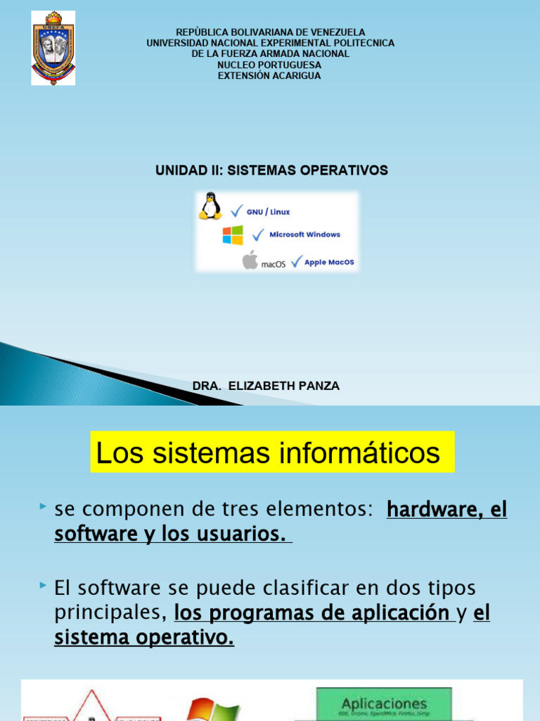 CLASE 01 Sistemas Operativos | PDF | Distribución de Linux | Sistema operativo