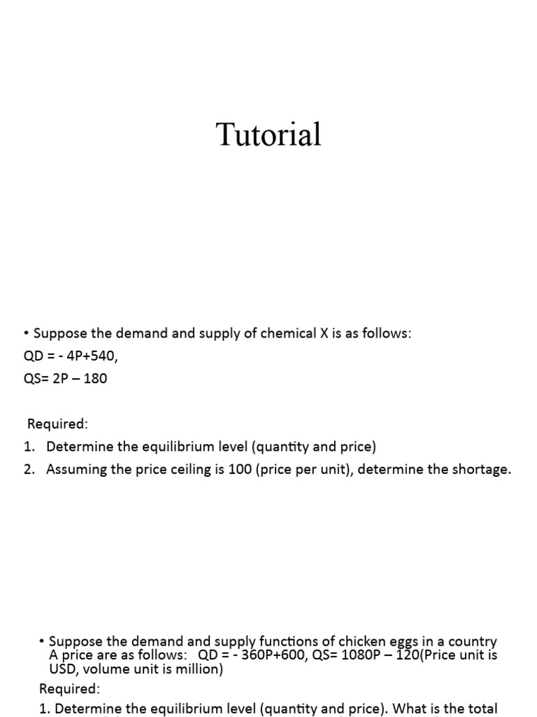 Tutorial - Microeconomics | PDF