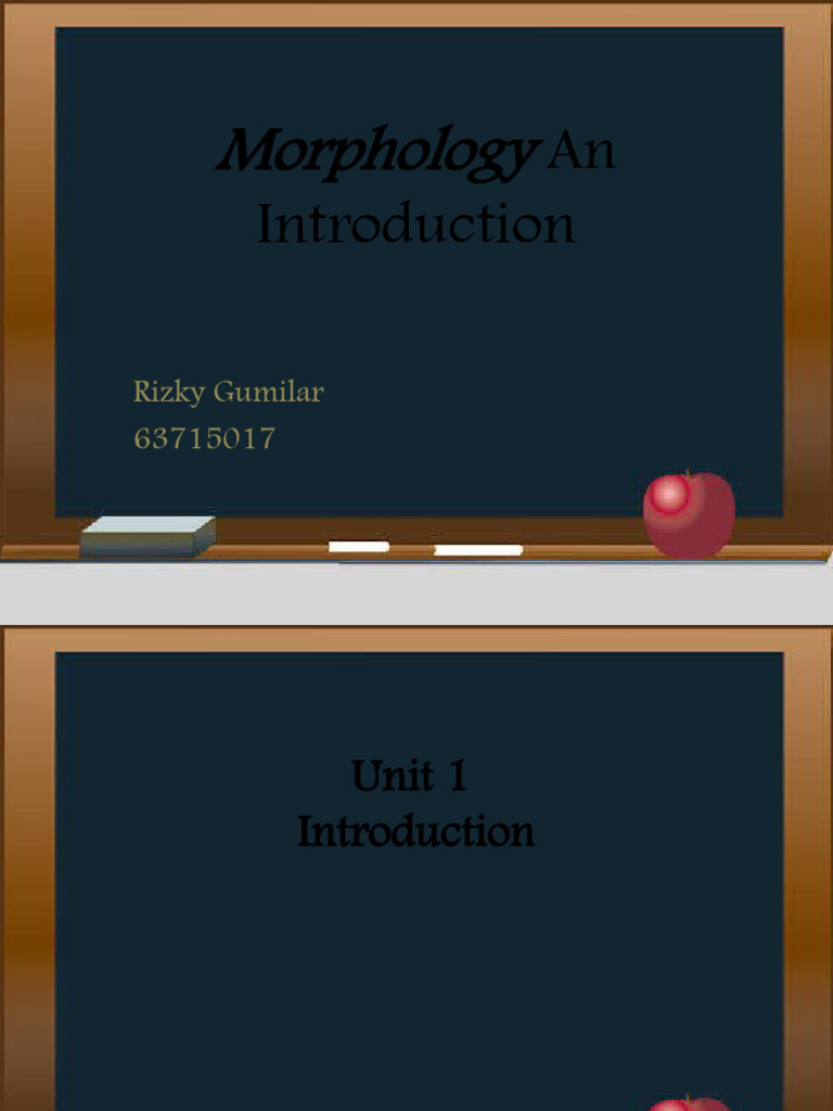 Morphology An Introduction Gumilar 1 | PDF | Word | Morphology ...