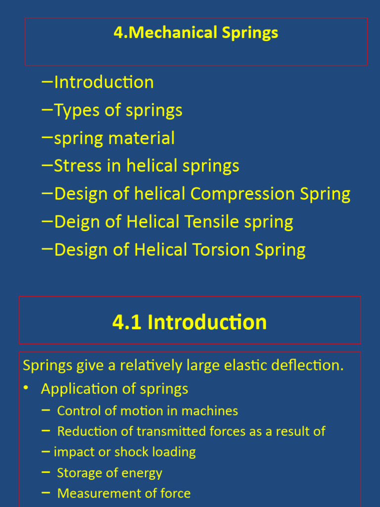 Chapter 4 Mechanical Spring Best | PDF | Stress (Mechanics) | Buckling