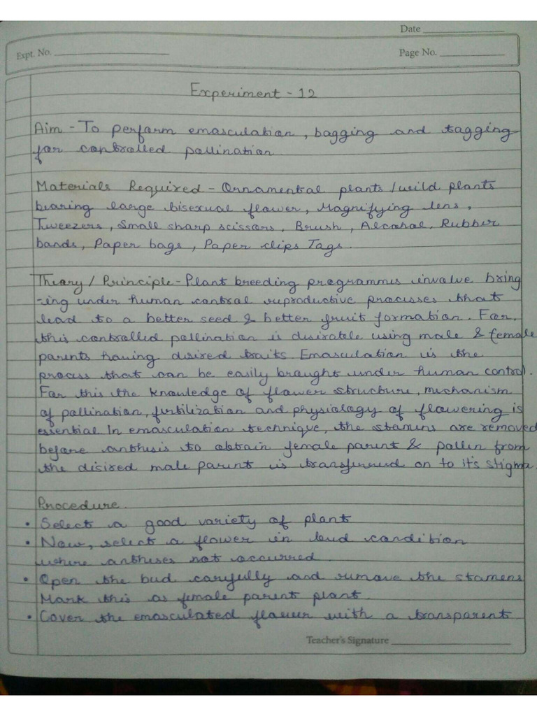 Bio Experiment-12 | PDF
