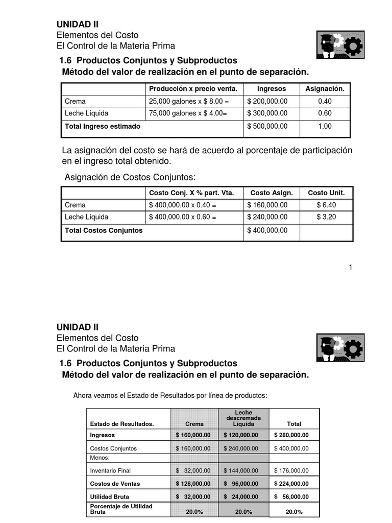 Ejemplo de Asignación de Costos Conjuntos | PDF | Inventario | Economias