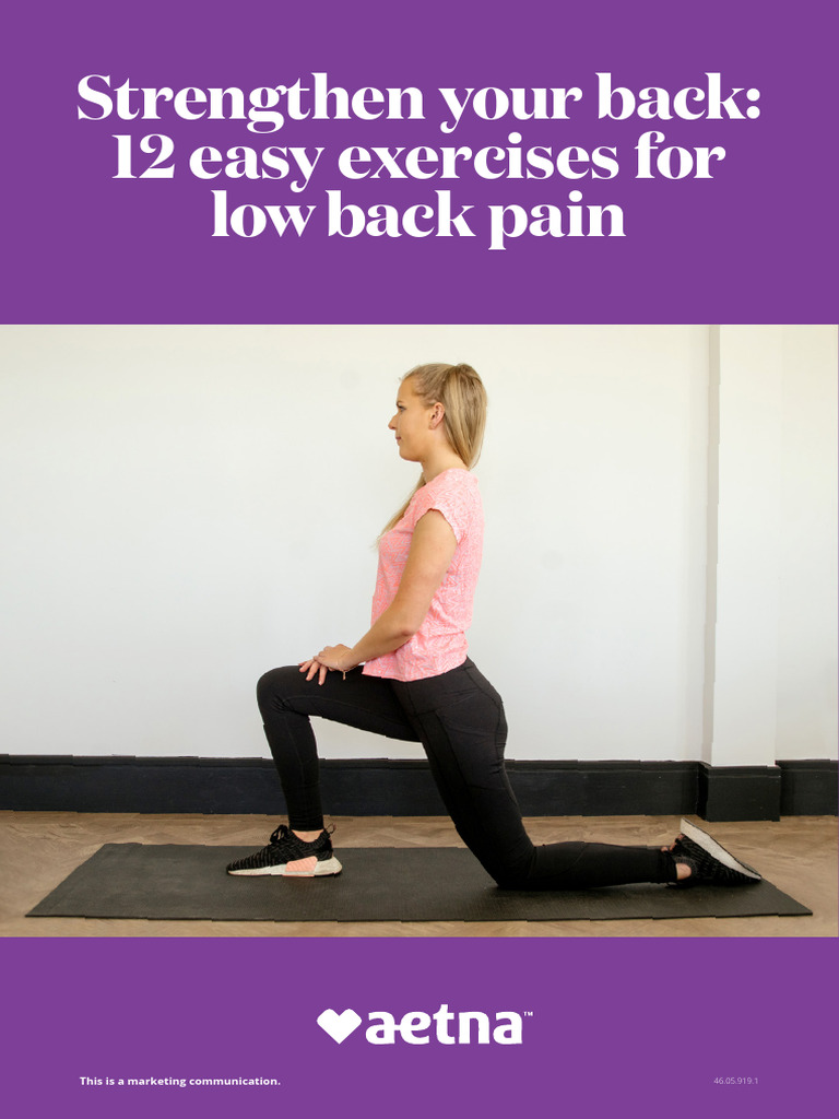 12 Easy Exercises For Lower Back Pain | PDF | Back Pain | Low Back Pain