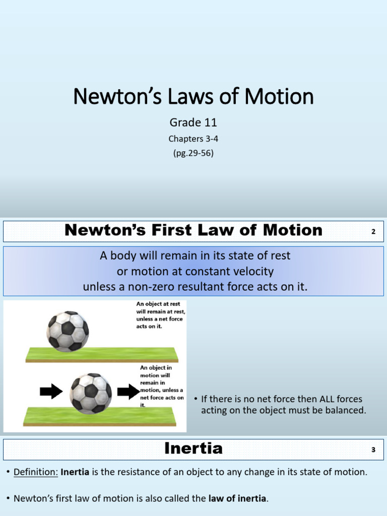 03 Motion Slides | PDF | Force | Newton's Laws Of Motion