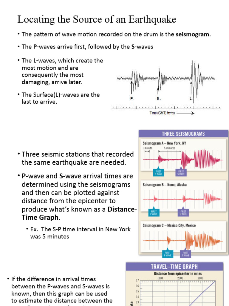 Locating the Source of an Earthquake INSTRUCTIONS | PDF