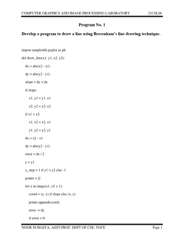 CG Program No. 1 | PDF