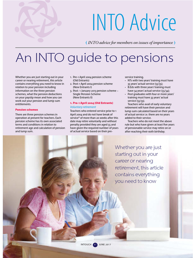 INTOGuide To Pensions | PDF | Retirement | Pension