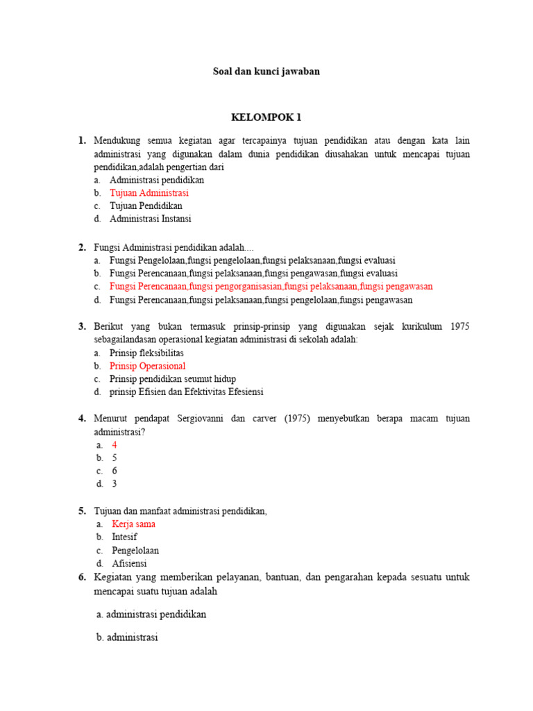 Soal Dan Kunci Jawaban ASP A | PDF
