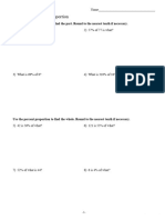 Percent Problems Worksheet | PDF