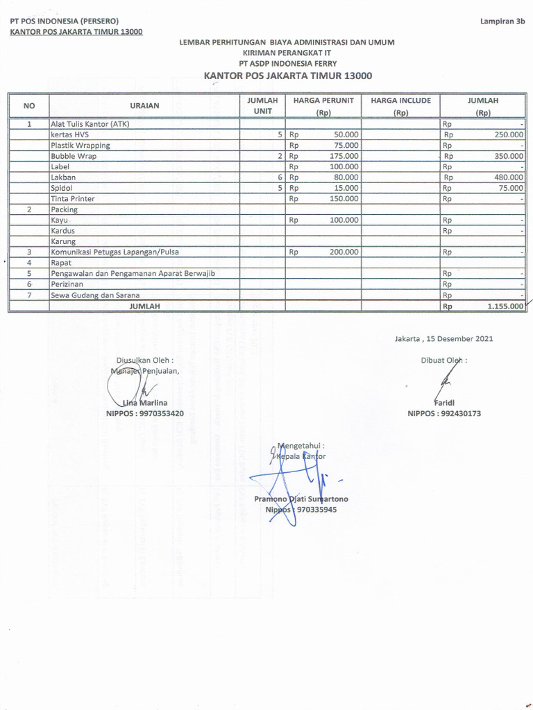 1766 - RBL - Proyek Kiriman Asdp Perangkat It November 2021 | PDF