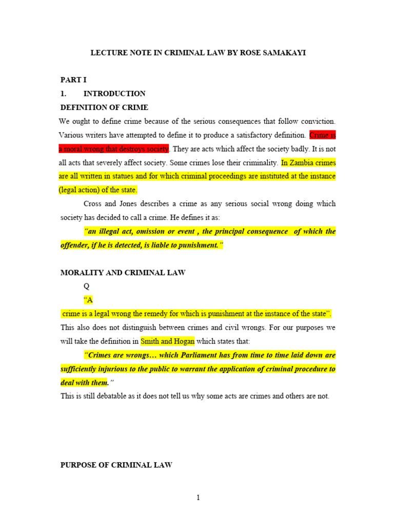 Criminal Law Overview and Theories | PDF | Mens Rea | Recklessness (Law)
