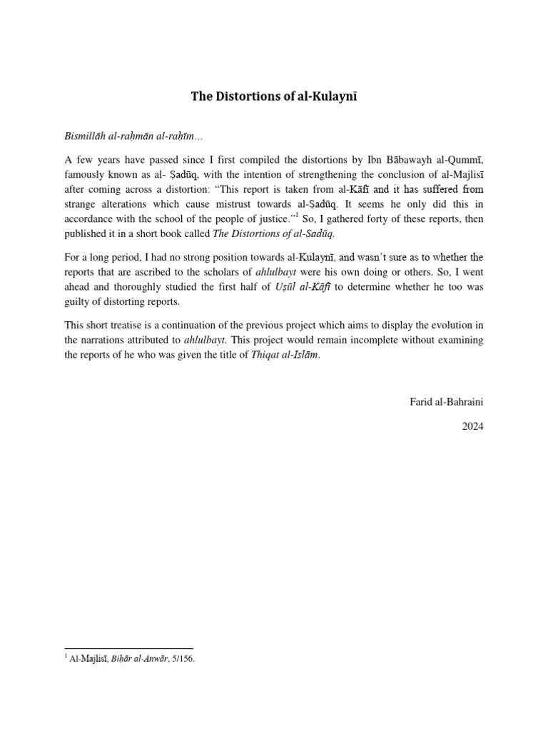 The Distortions of Al Kulayni | PDF | Muhammad | Moses In Islam