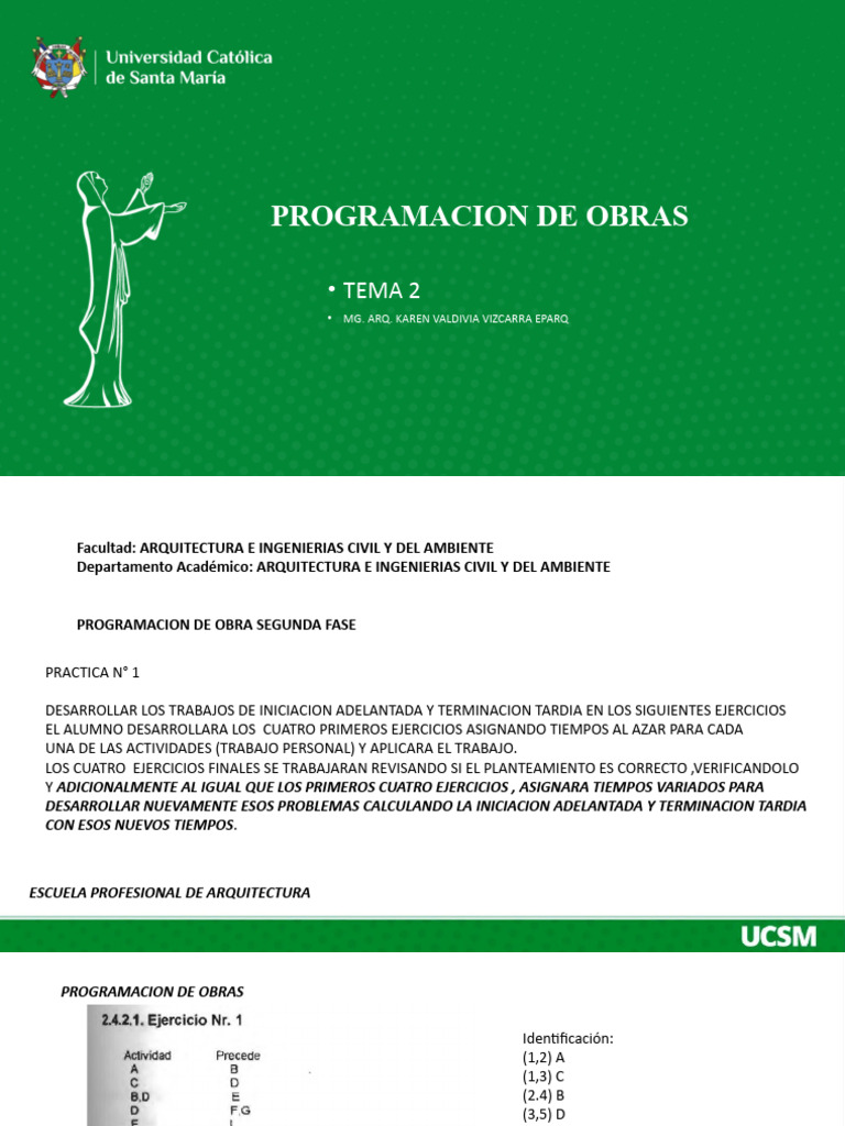 2 Practica 1 Segunda Fase Programacion de Obras | PDF
