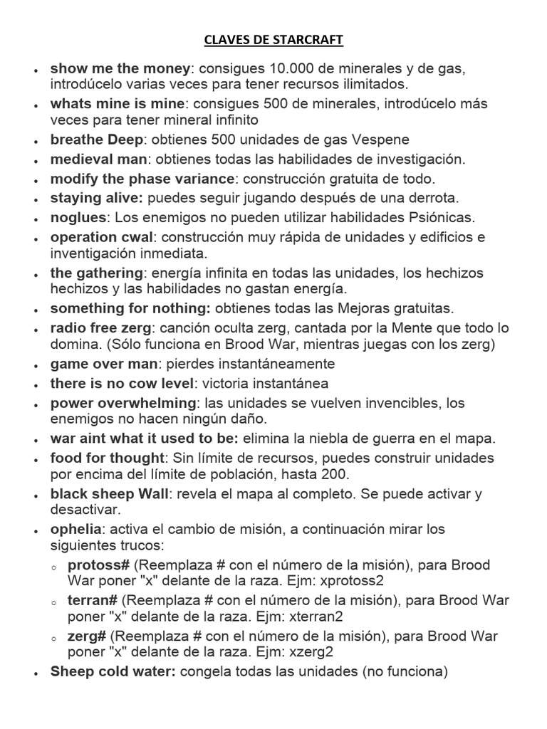 Claves de Starcraft | PDF
