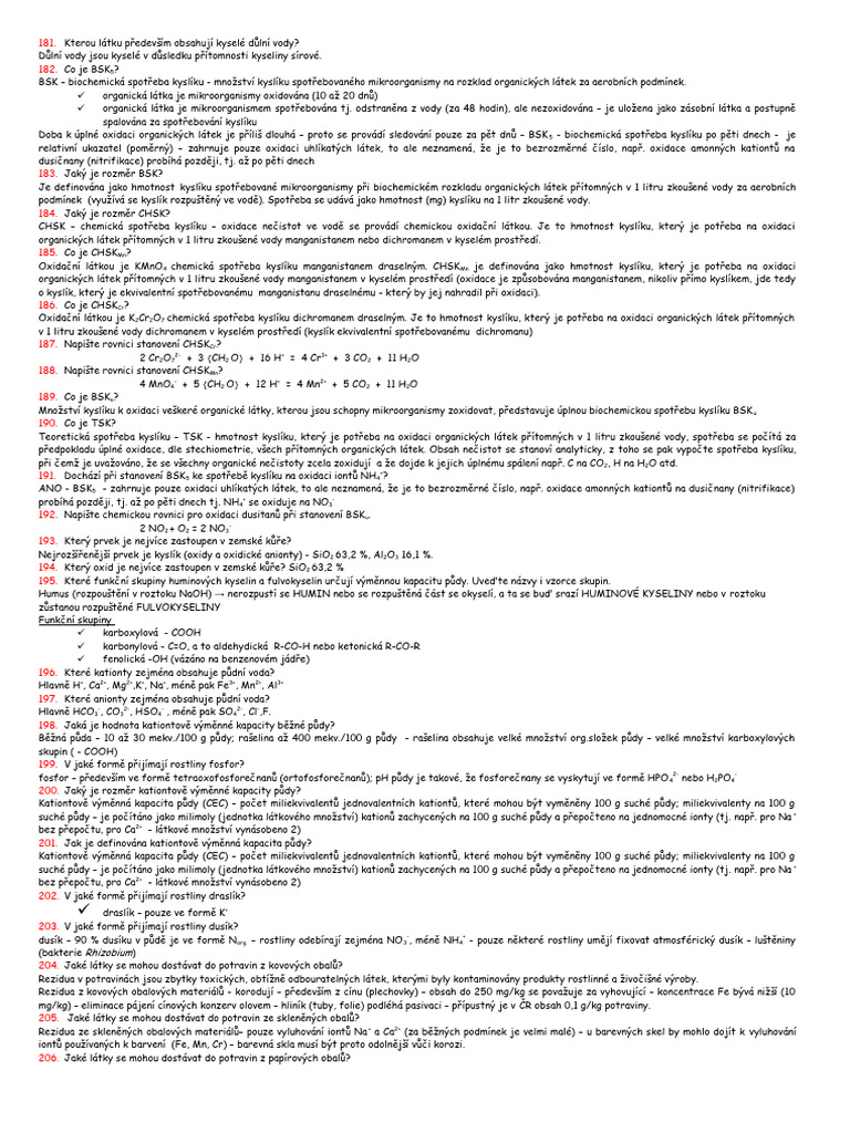 Zpracované Otázky CHŽP | PDF