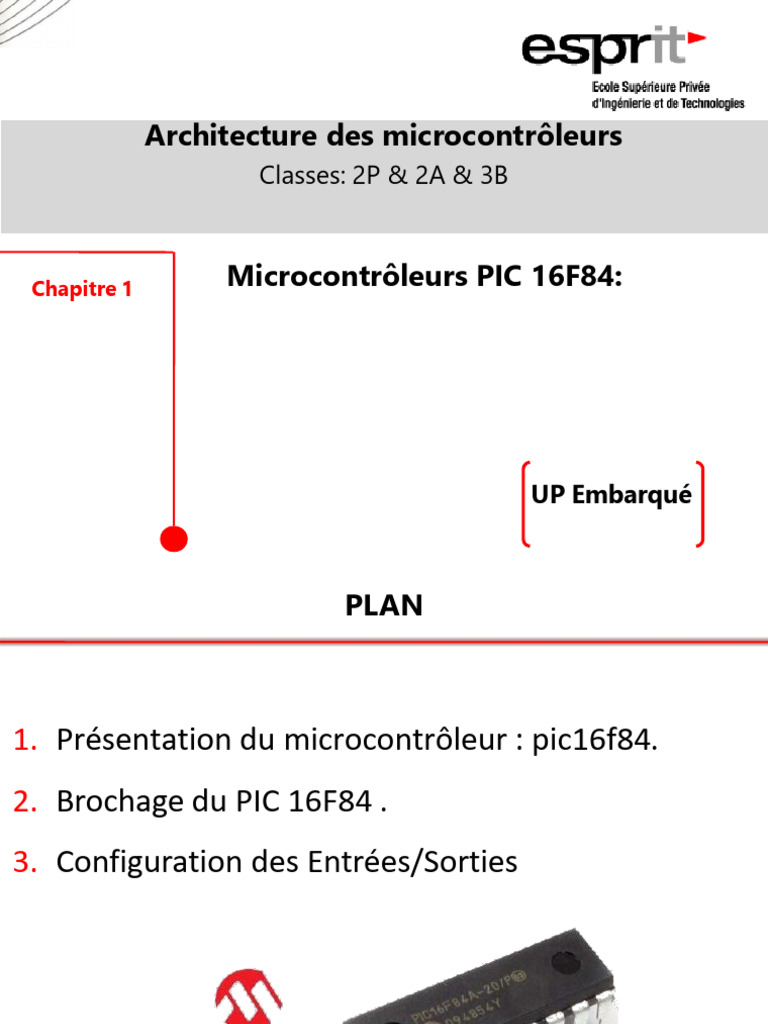 CH1 S1 Introduction PIC16F84 | PDF | Microcontrôleur | Entrée/Sortie
