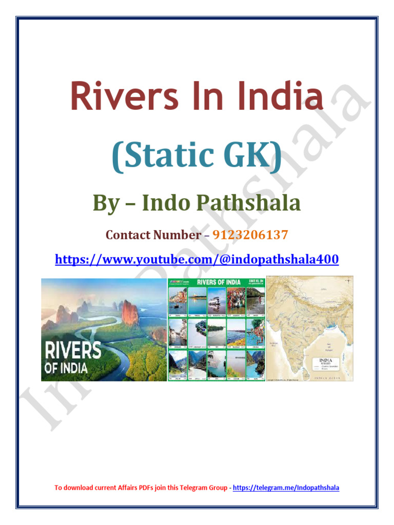 Rivers in India | PDF | Indus River | Physiographic Divisions