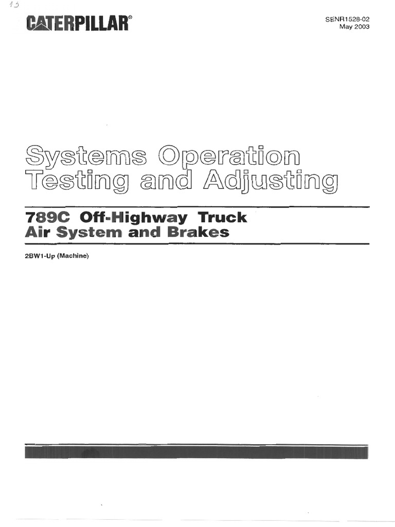 13.systems Operation Testing and Adjusting 789C Off-Highway Truck Air ...