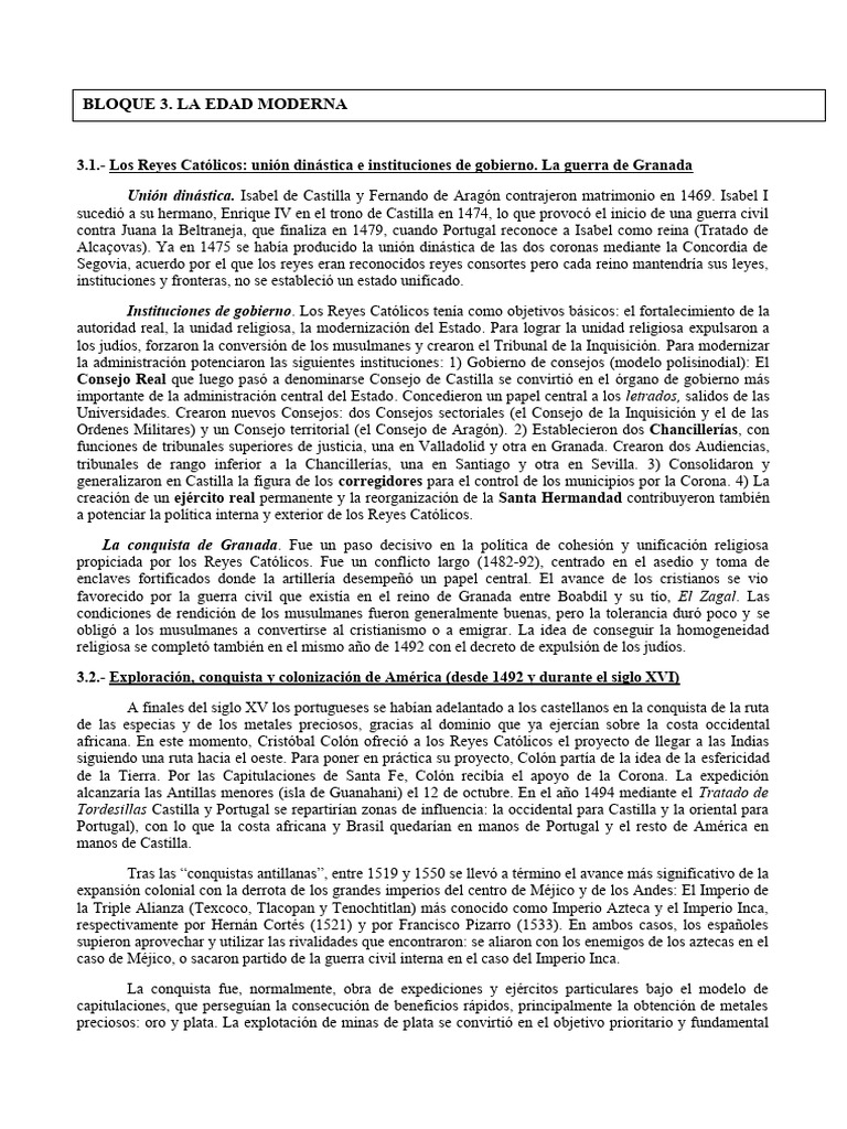 Bloque 3 Pdf Imperio Español España
