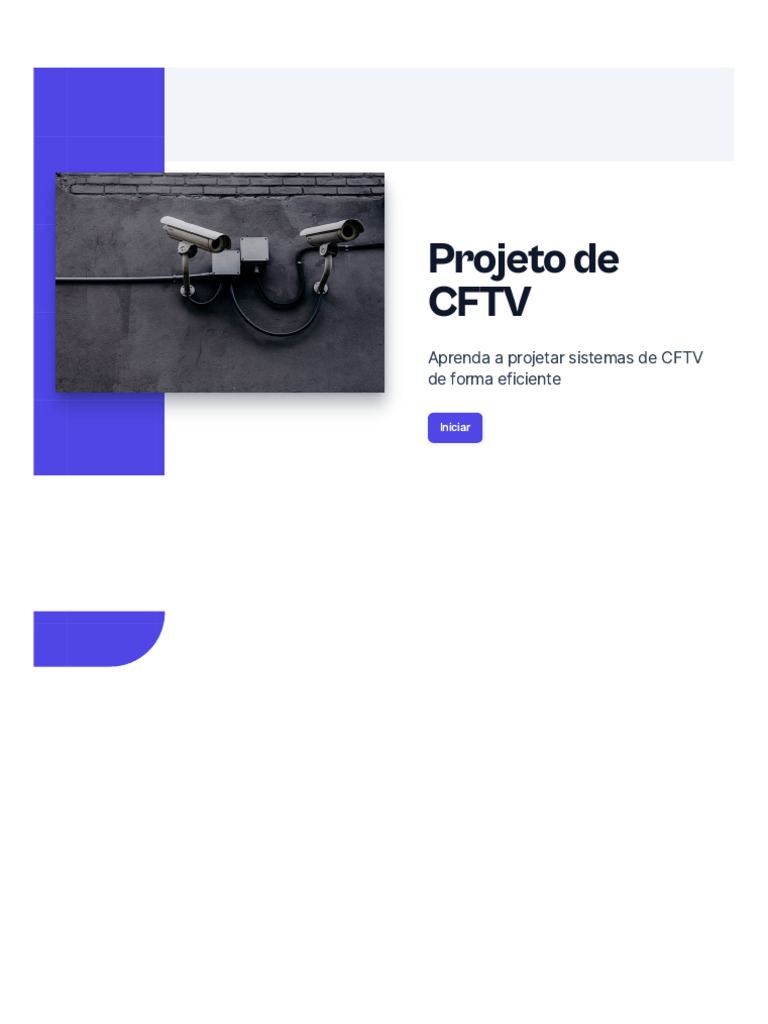 Projeto de CFTV | PDF | Câmera | Vídeo