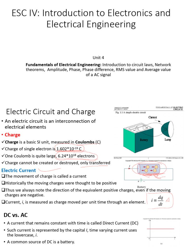 unit 4 module 1 | PDF | Electrical Network | Direct Current