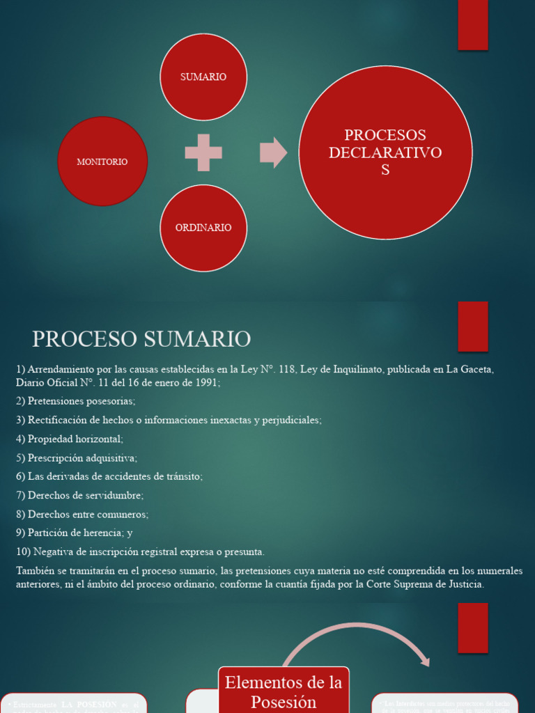 Presentación de Proceso Declarativo Sumario | PDF | Posesión (Ley) | Propiedad