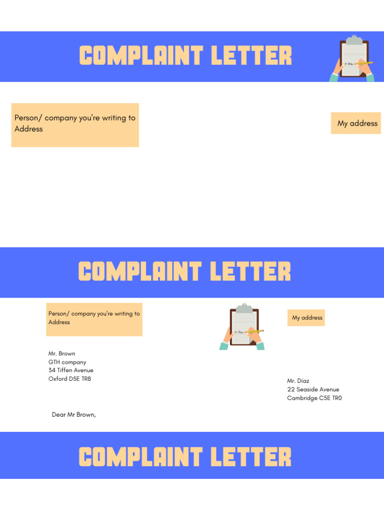 Downloadable COMPLAINT LETTER WRITING GUIDE | PDF