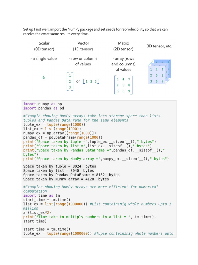 Numpy | PDF | Matrix (Mathematics) | Computer Programming