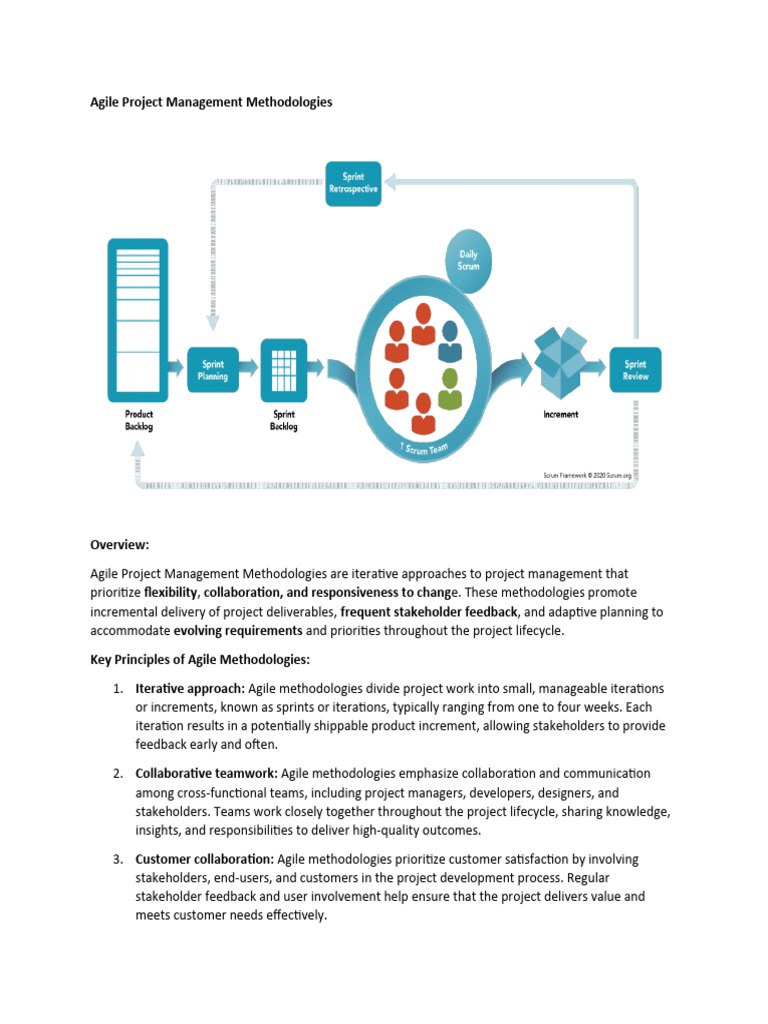 Agile Project Management Methodologies | PDF | Scrum (Software Development) | Agile Software ...