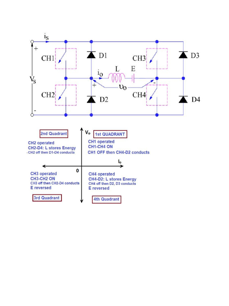 Four Quadrant Chopper and Synchronus Buck Converter | PDF