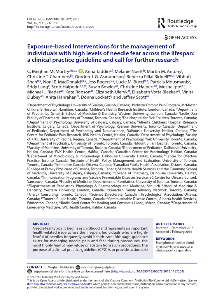 Articulo. Exposure-Based Interventions For The Management of ...