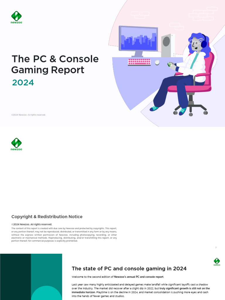 2024 - Newzoo - PC & Console Gaming Report | PDF | Video Game Consoles | Personal Computers